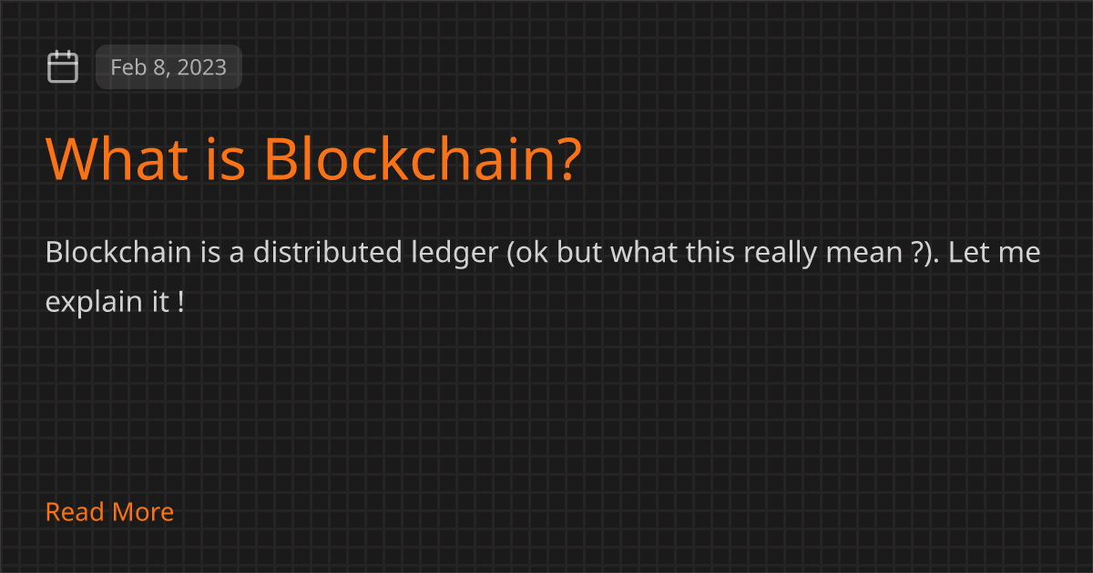 What is blockchain