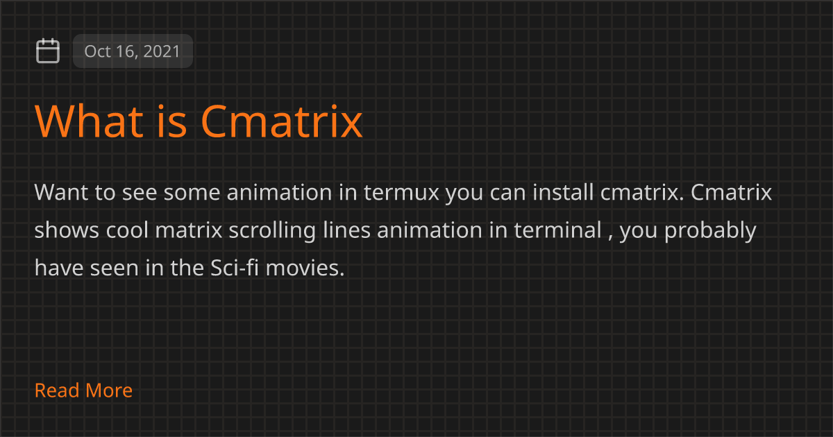 What is cmatrix